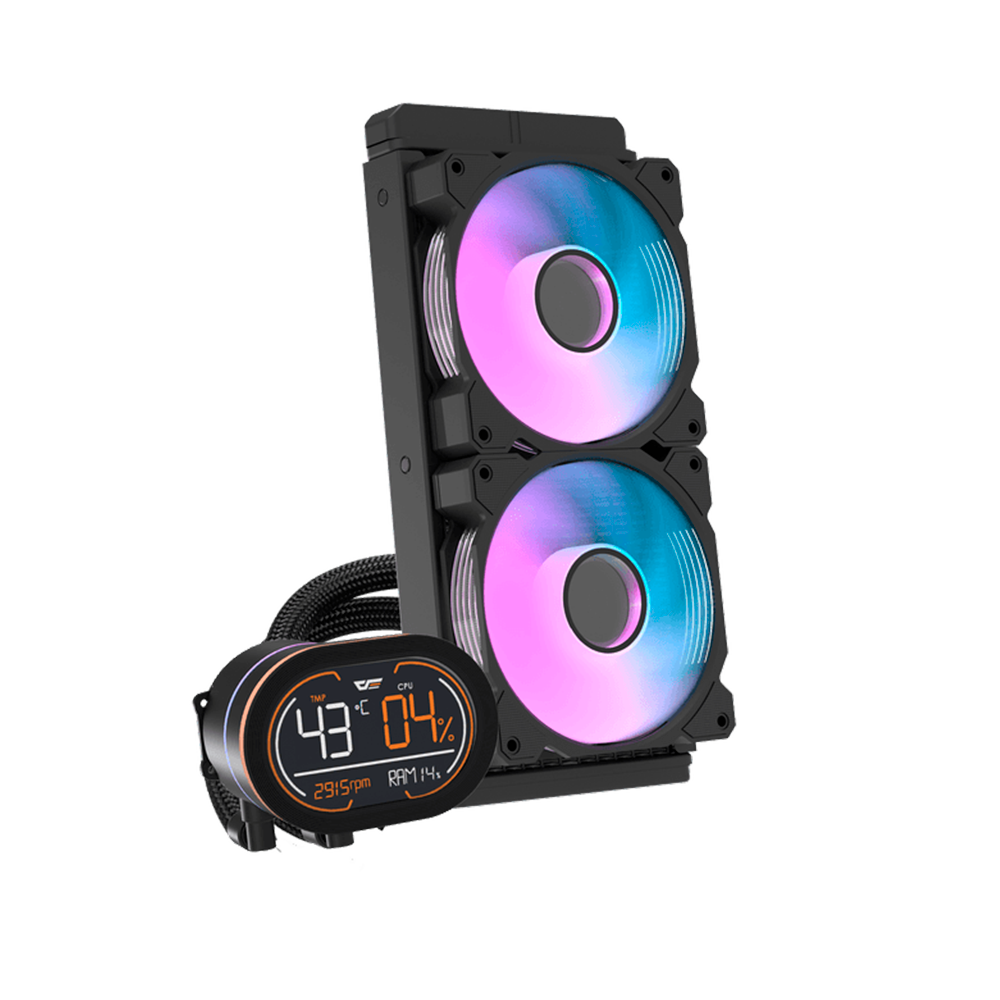 Enfriamiento Liquido Darkflash DH240D RGB NEGRO TDP 200- 240mm, LCD ...